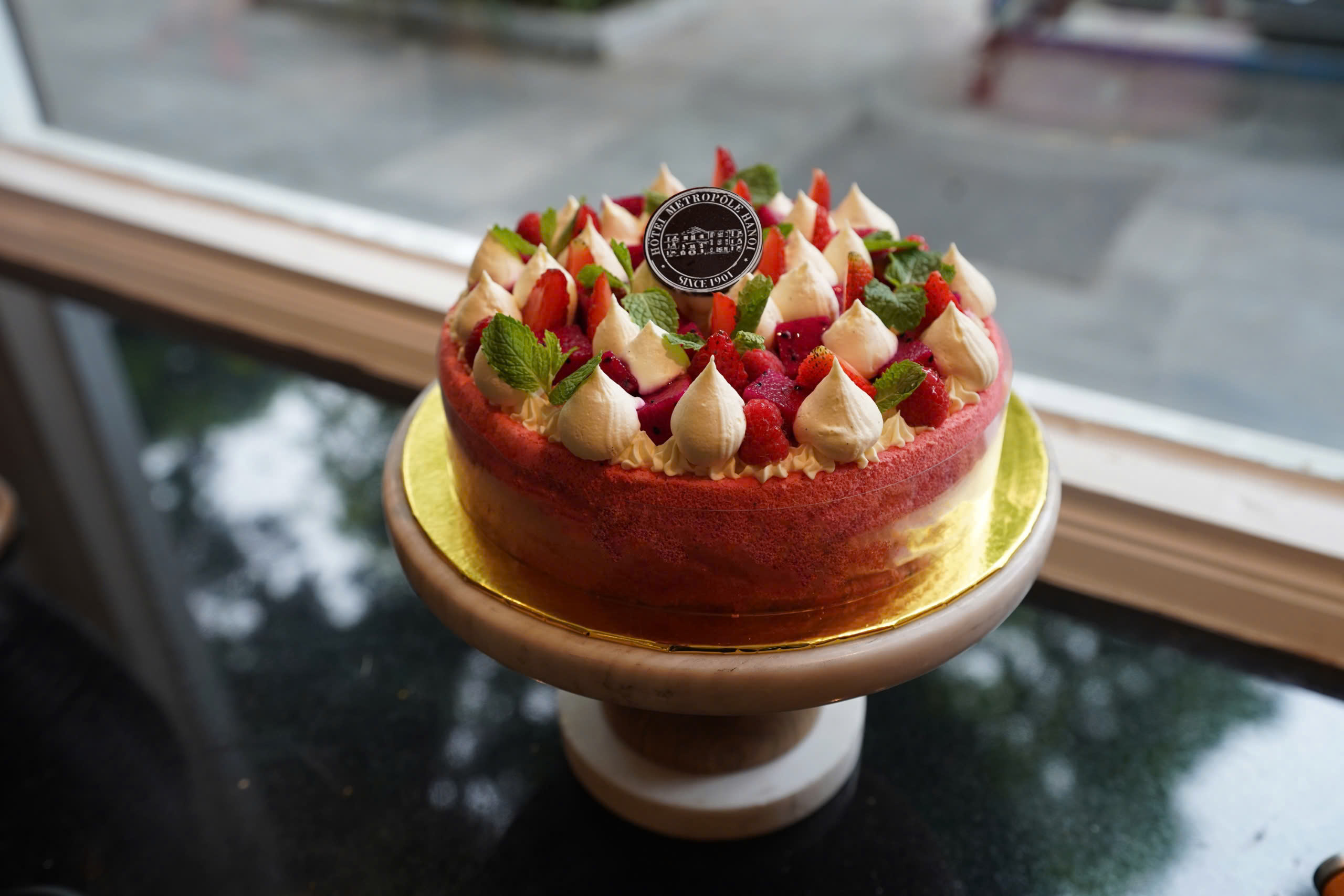Cream Cheese & Dragon Fruit Charlotte Cake