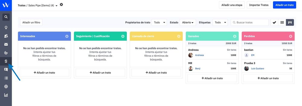 Wild Mail | Cómo funciona el CRM (Tratos) en ActiveCampaign