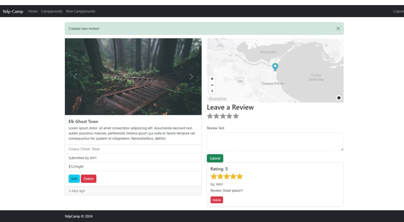 GitHub - thesun7385/Campground-YelpCamp: A fictional campground featured in a popular web ...