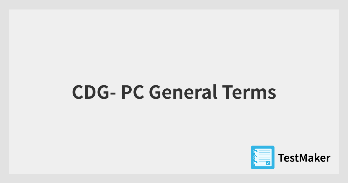 CDG- PC General Terms | 暗記メーカー
