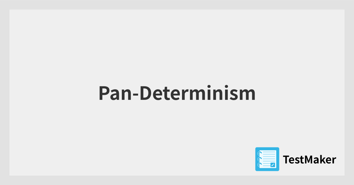 Pan-Determinism | 暗記メーカー