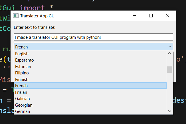 Translator GUI Program with Python and PyQt6