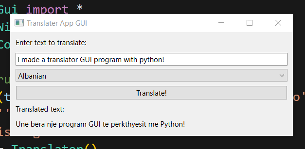 Translator GUI Program with Python and PyQt6