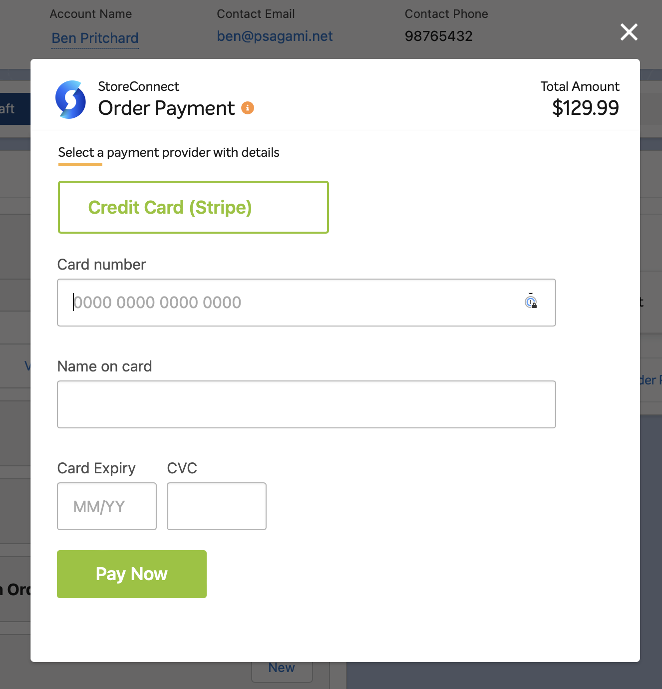 📖 Taking Order Payments from Salesforce
