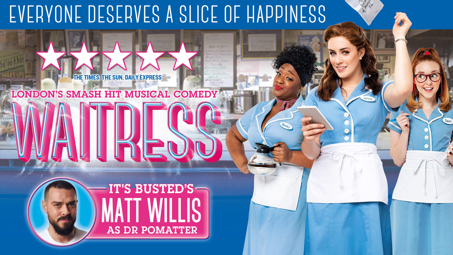 Waitress Tickets | New Wimbledon Theatre in Wimbledon | ATG Tickets
