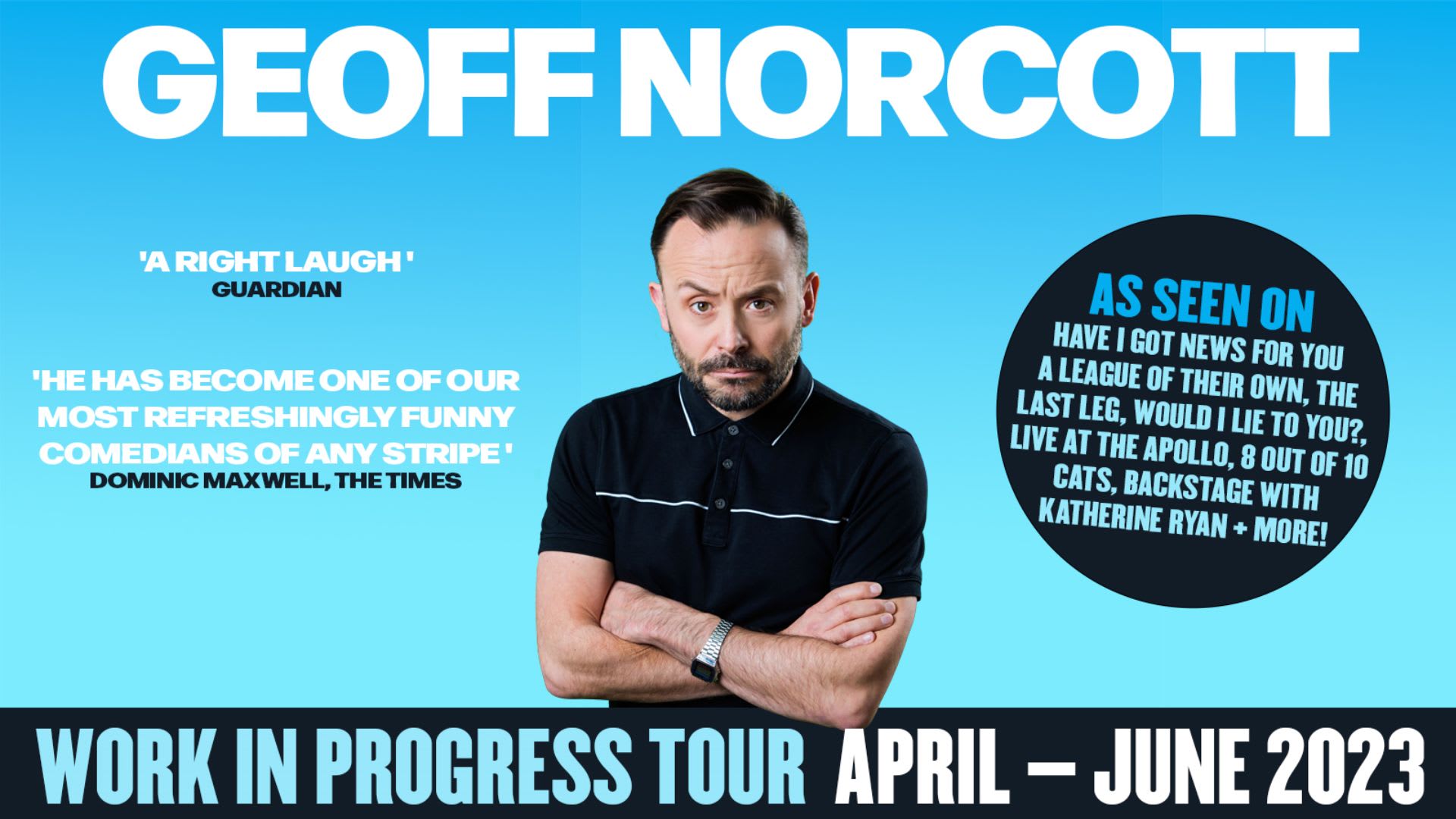 Geoff Norcott: Work in Progress Tickets | Norman Bragg Studio ...
