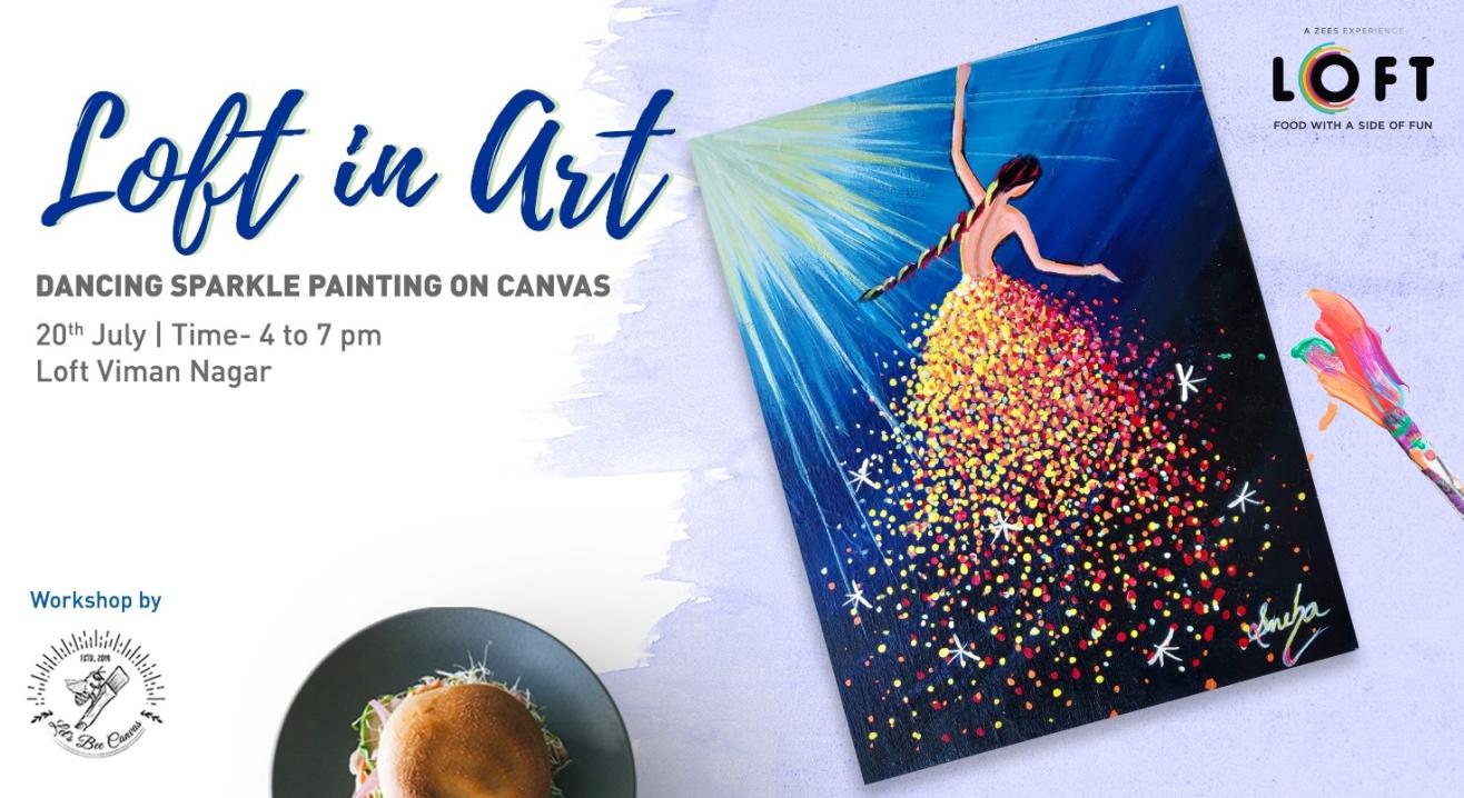 Dancing Sparkle Painting on Canvas