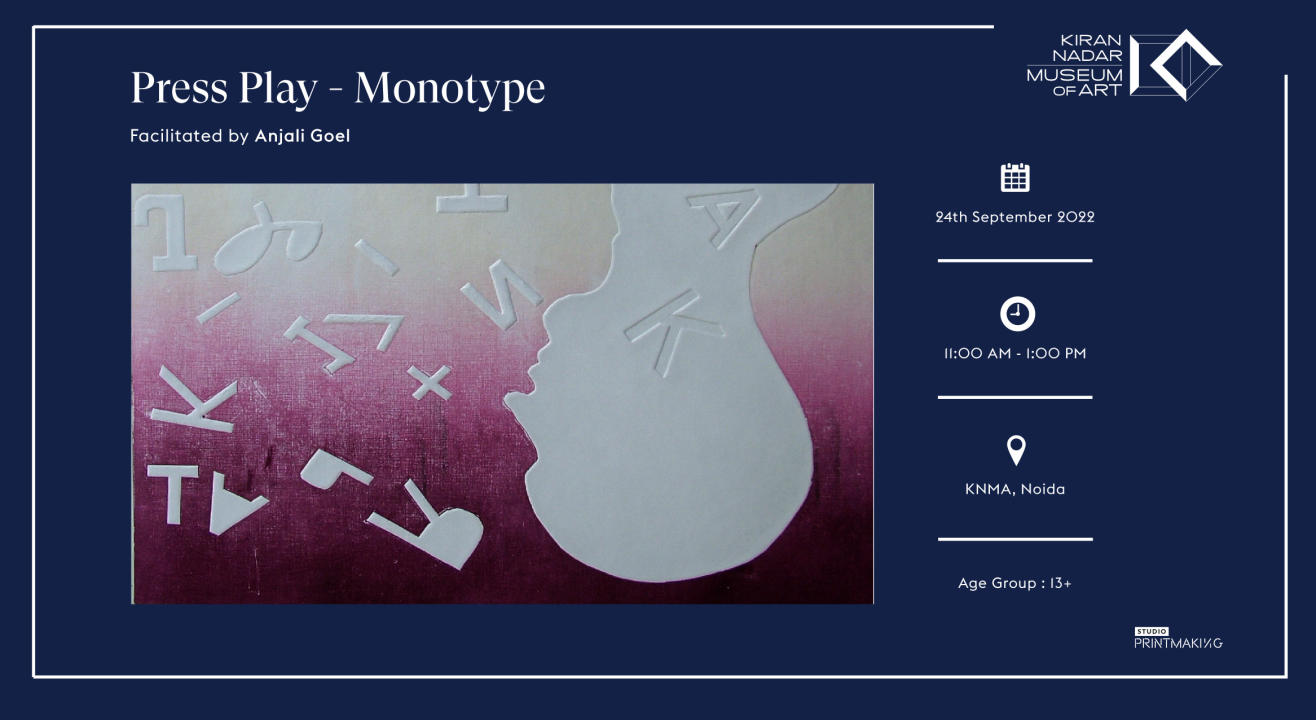 Monotype Printmaking at KNMA, Noida