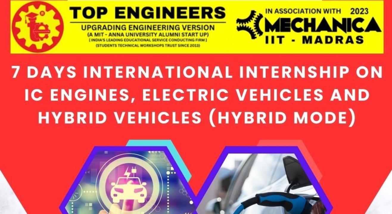 7 DAYS INTERNATIONAL INTERNSHIP ON IC ENGINES, ELECTRIC VEHICLES AND ...