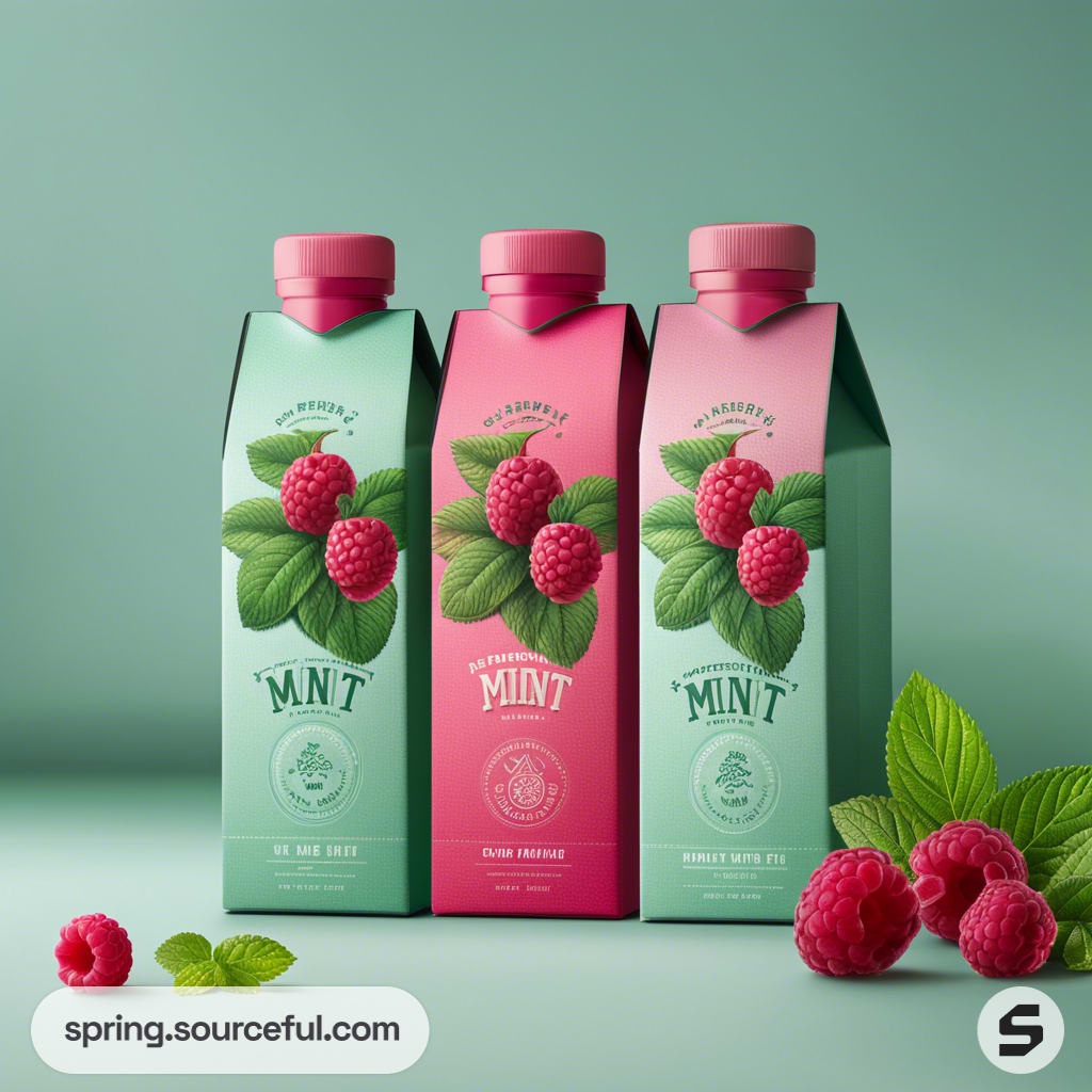 Raspberry and mint juice | Any Packaging
