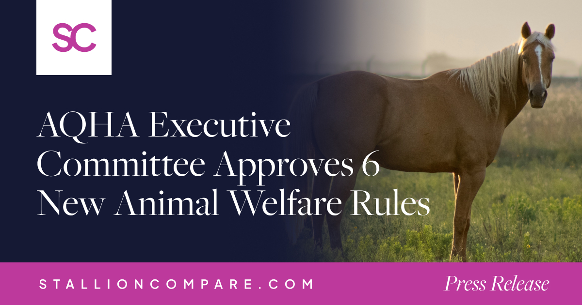 AQHA Executive Committee Approves Six New Animal Welfare Rules, an ...