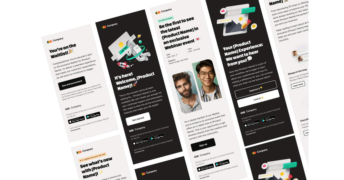Waitlist email templates