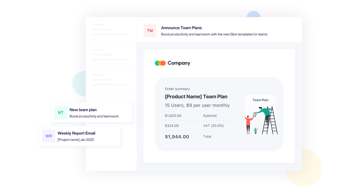 Slick Team Plan Notification Email Templates
