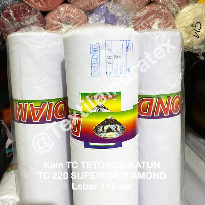Jual KAIN PUTIH POLOS TEBAL TC DIAMOND BAHAN SERAGAM SPANDUK PECEL LELE ...