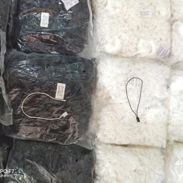 Jual String Pin Benang / Lock Pin Tali / Tali Hantag (Hitam & Putih) di ...