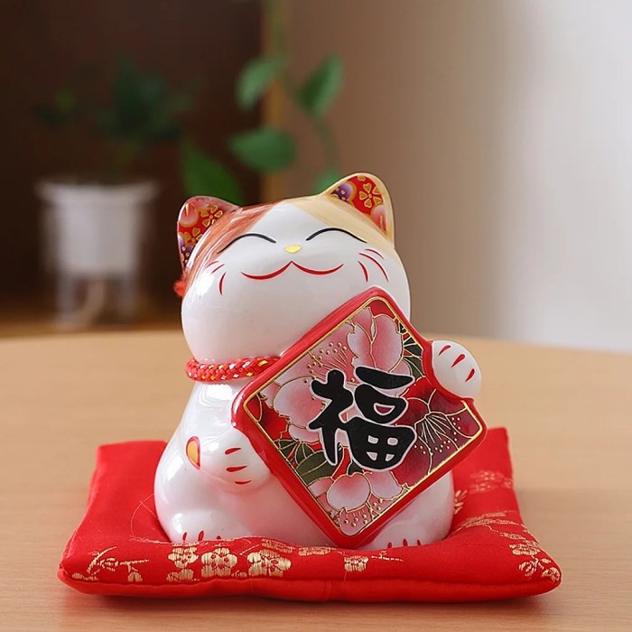 Jual kucing hoki/lucky cat/kucing keramik/celengan kucing/manekineko di ...