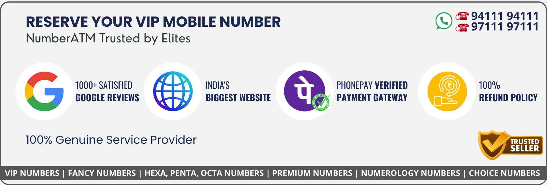 Buy VIP Mobile Numbers Online | Fancy & Choice Numbers | Numberatm