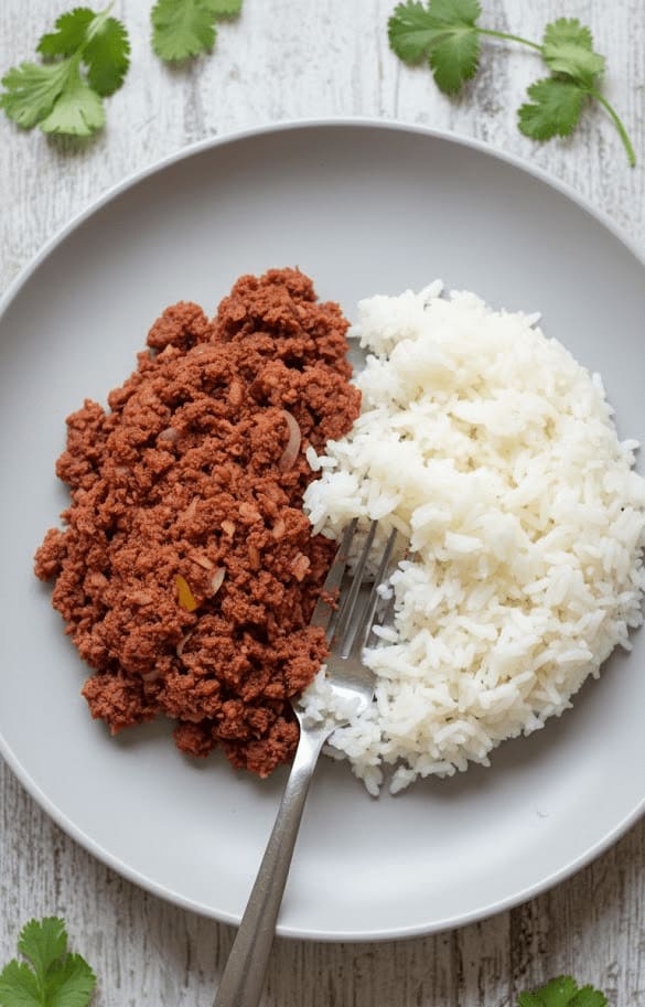 Easy Jamaican Bully Beef And Rice Recipe - Caribbean Soul Food