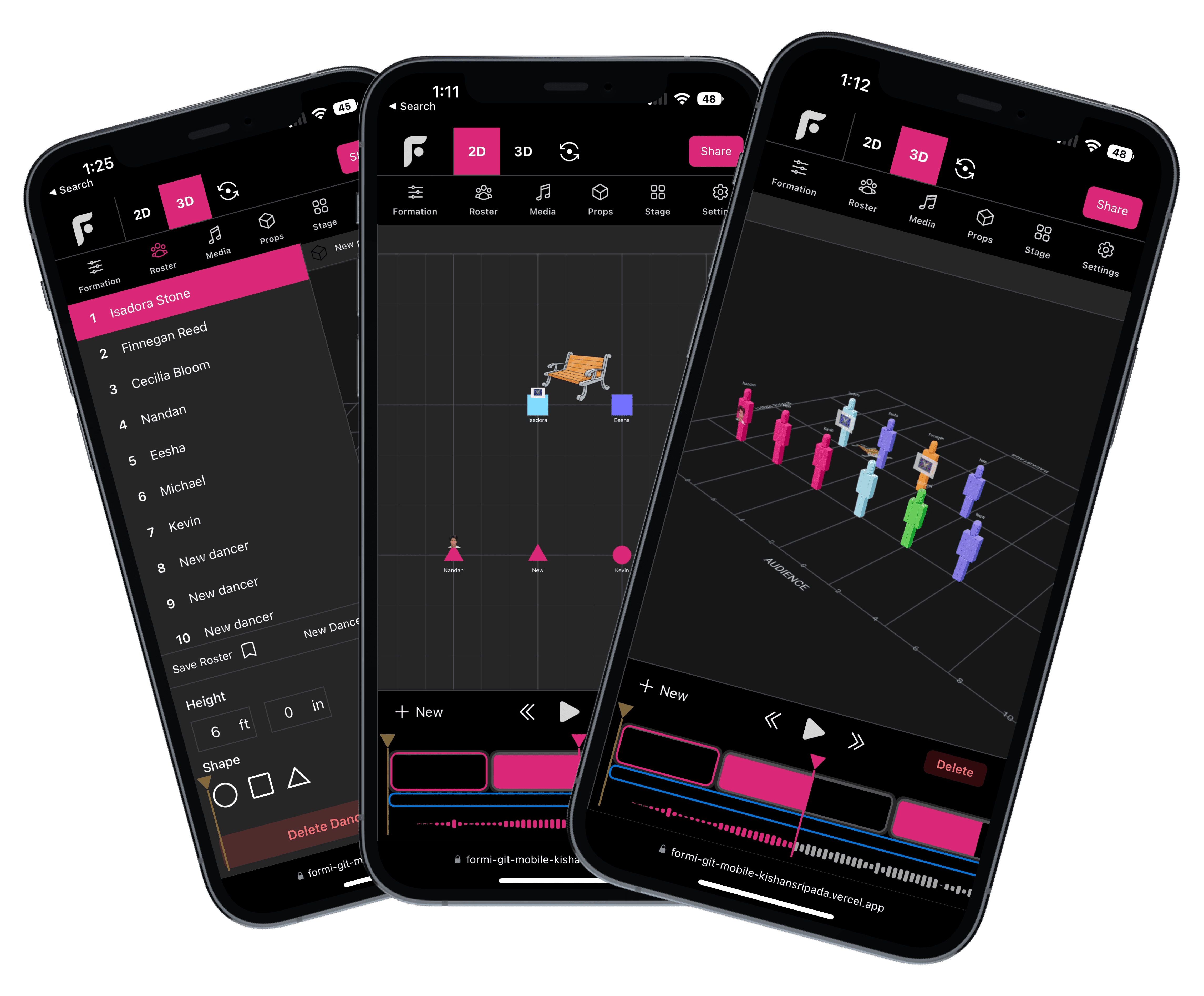 FORMI: design and plan stunning choreography