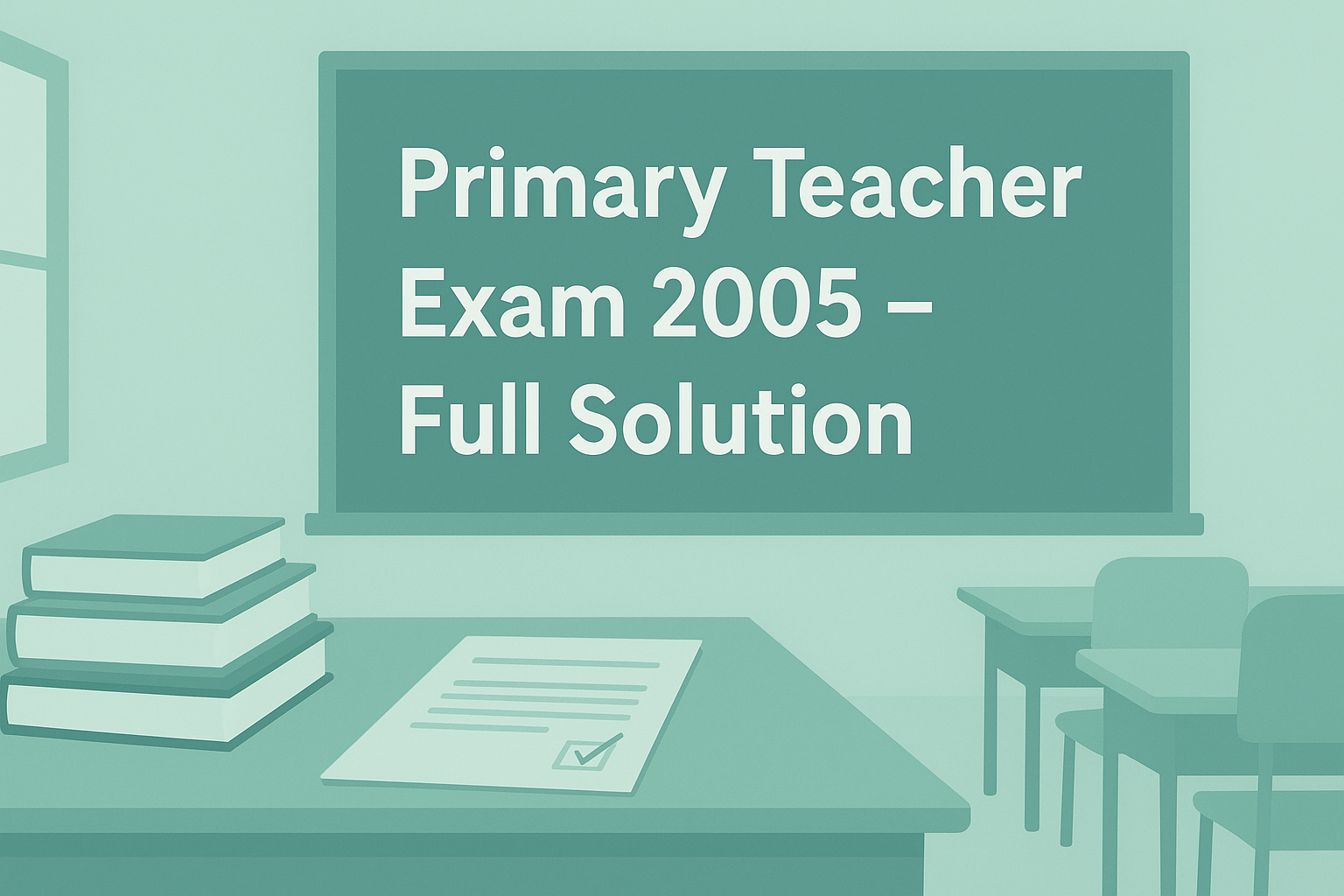 Primary Teacher Exam Question Solution 2005 - Chattogram Division ...