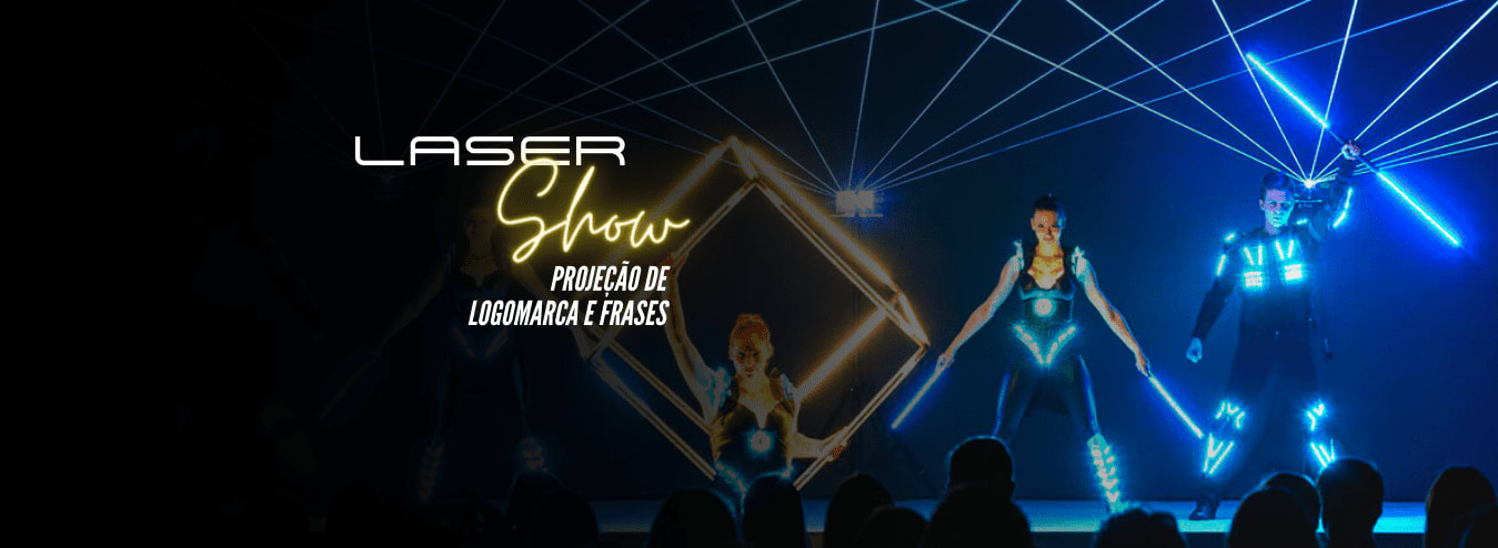 Projeção de Logomarca e frases - Laser Show | Mídias Inovadoras
