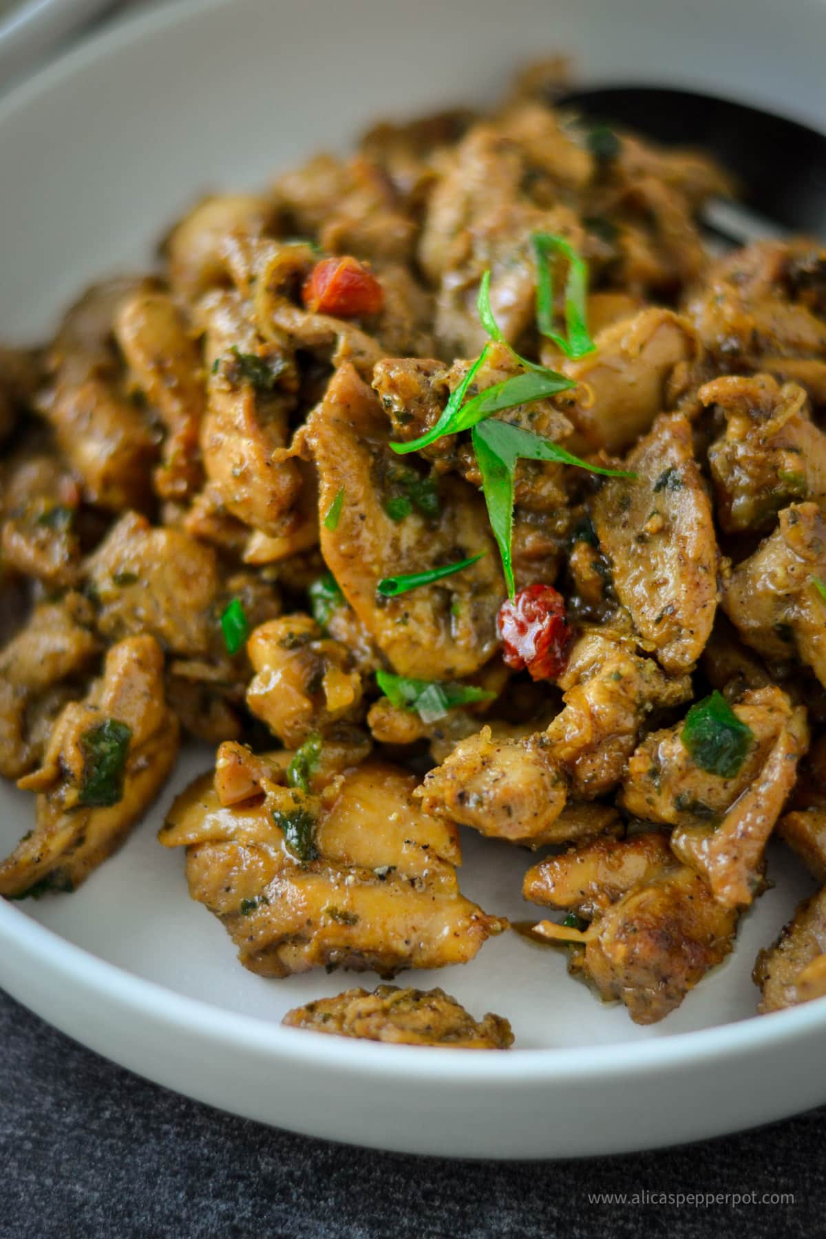 Black pepper chicken » Alica's Pepperpot