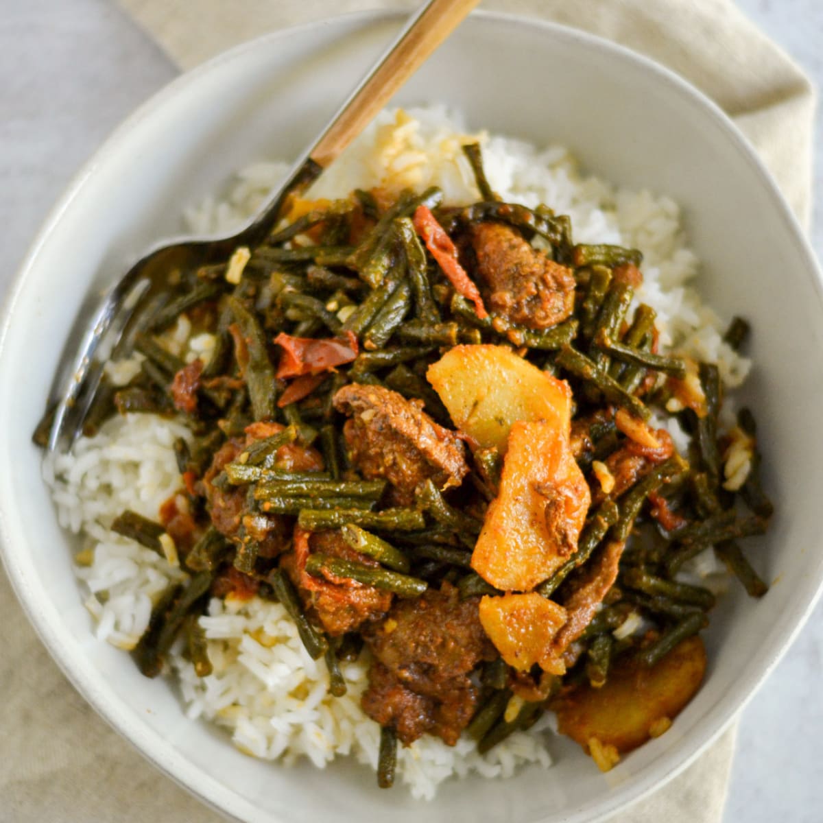 Guyanese Fry Bora with Chicken » Alica's Pepperpot