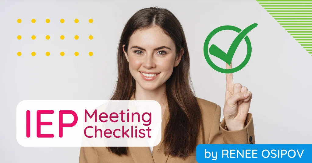IEP Meeting Checklist - Special Education Journey