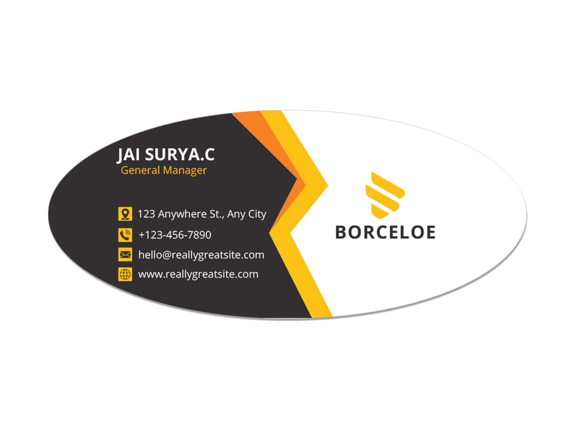 Oval Business Card Printing Online | Printo