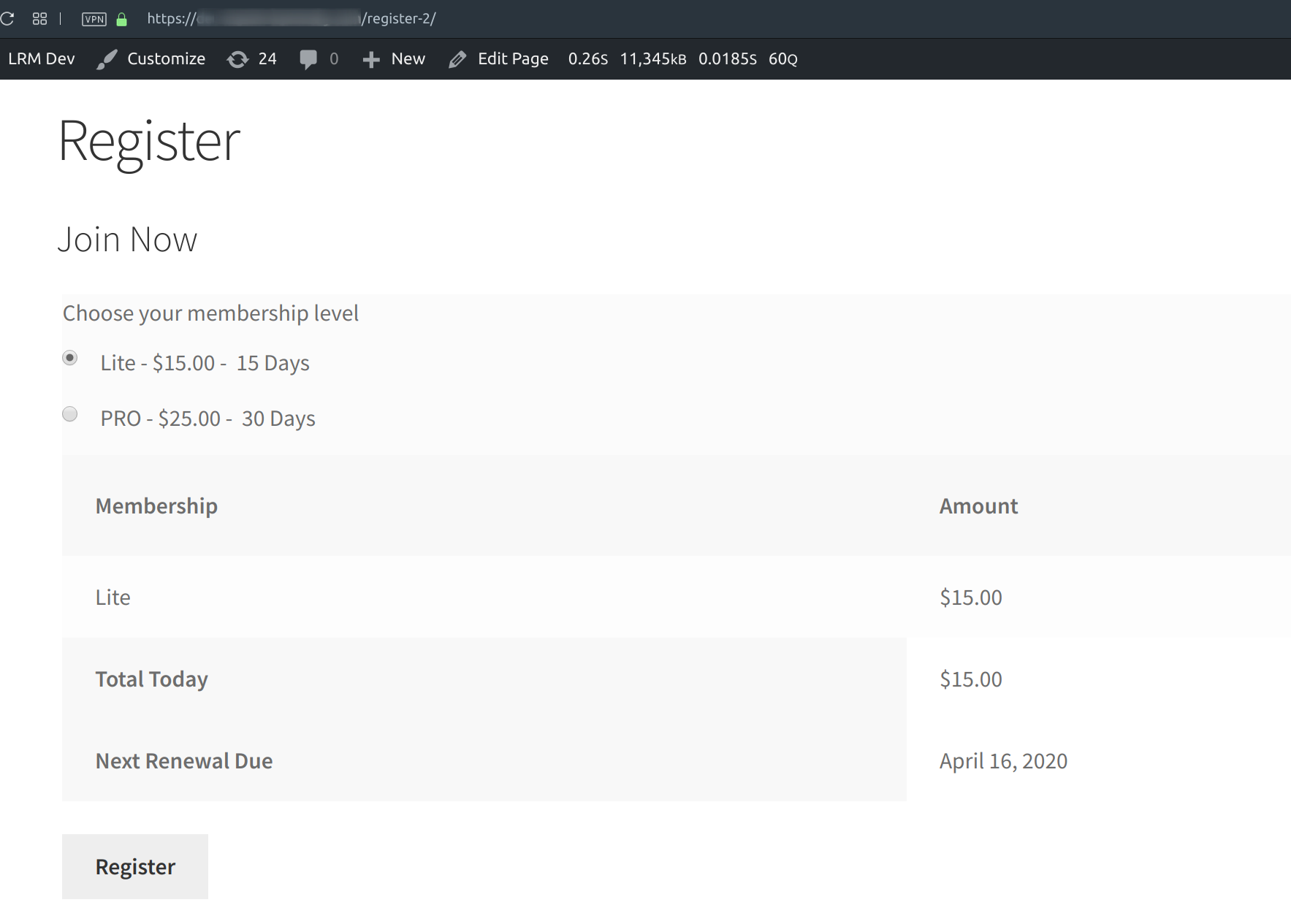 Restrict Content Pro integration – AJAX login registration modal Docs