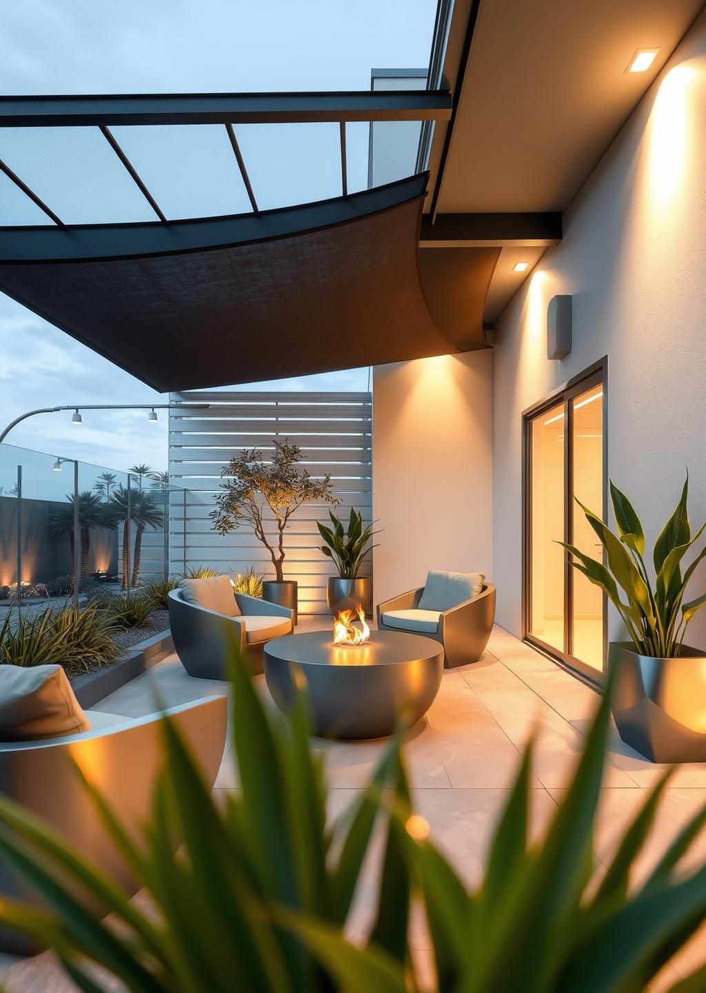 Flow Twilight Modern Patios: Zest Charge 2025 | Elegance Retreat