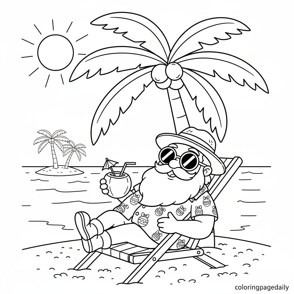 Reindeer Tangled In Lights - Printable Coloring Page