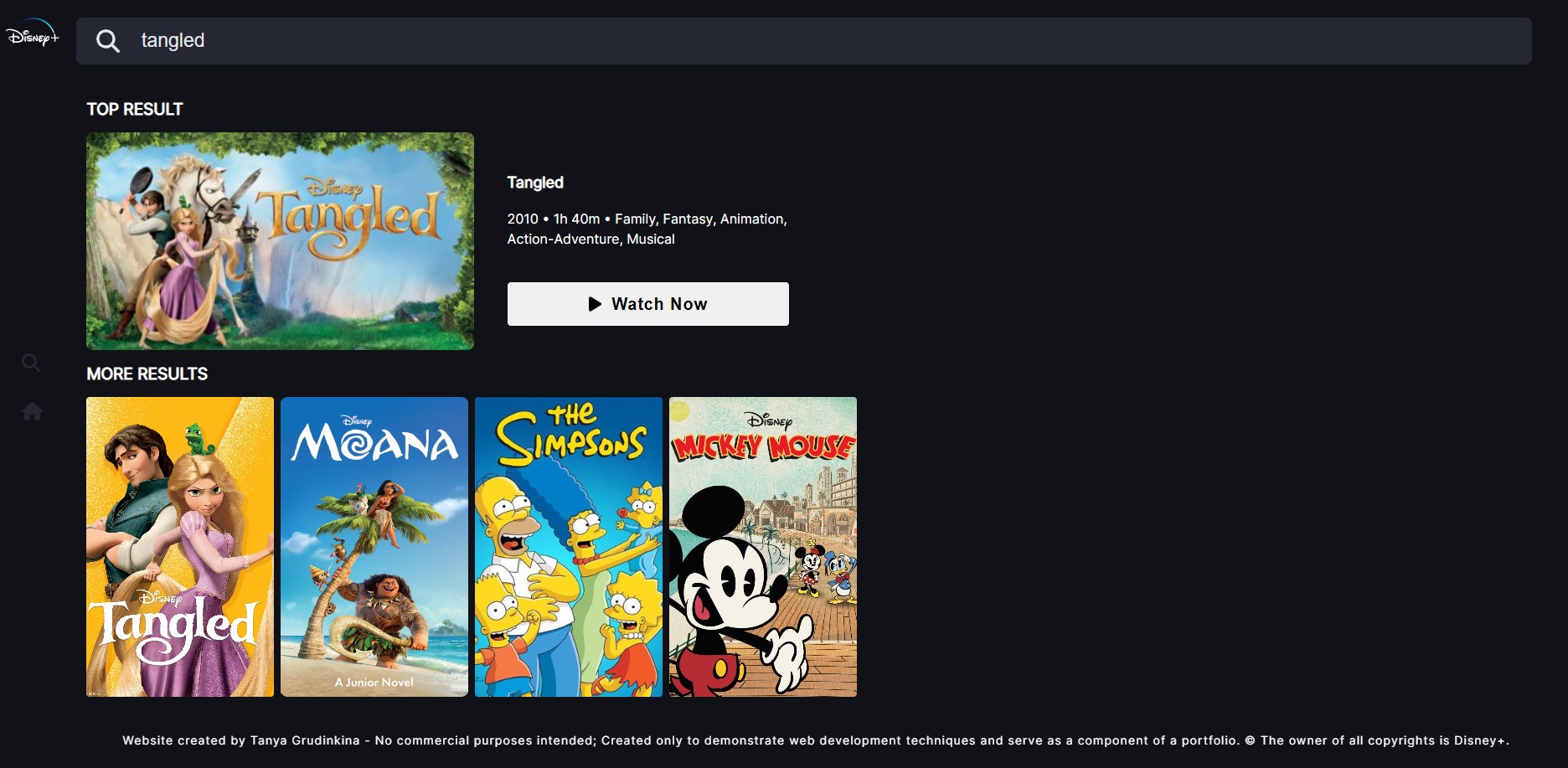 GitHub - TanyaGr9191/disneyPlus-clone: The app allows to browse through a collection of movies ...