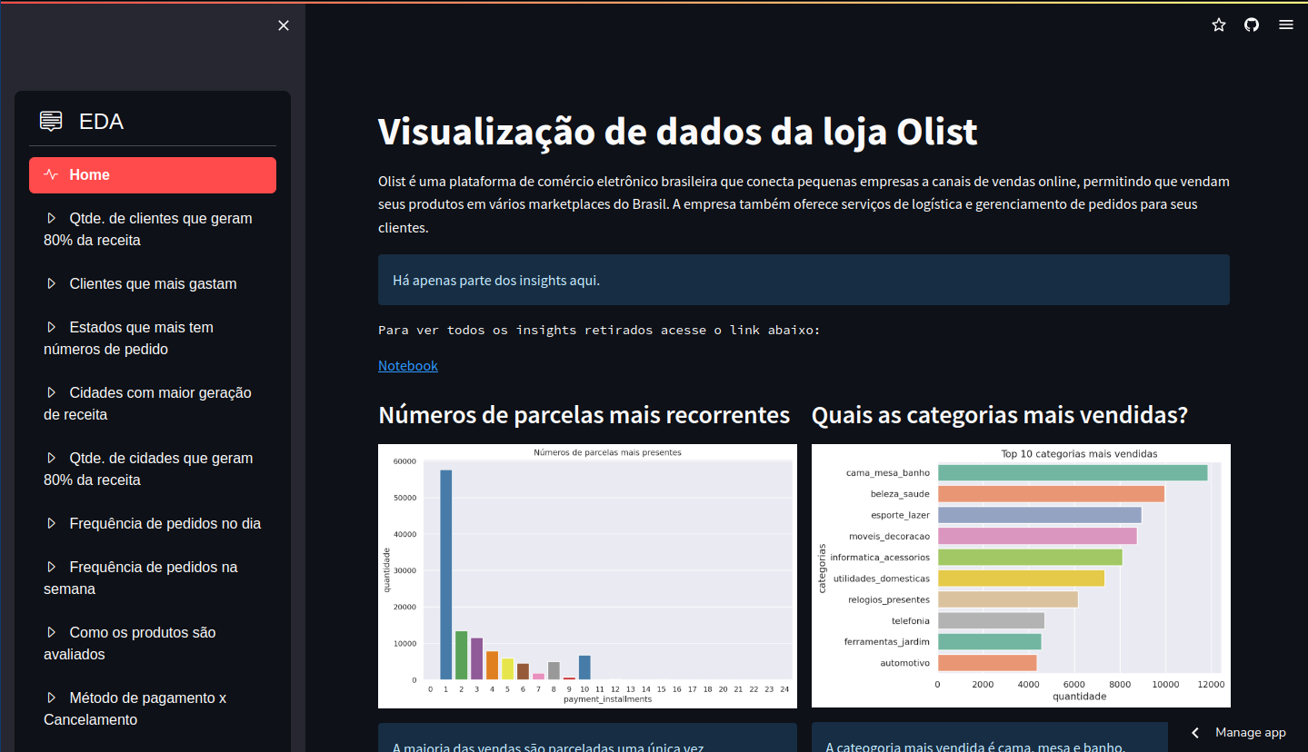 GitHub - math3usvalenca/olist-data-analysis-visualization: Visualização ...