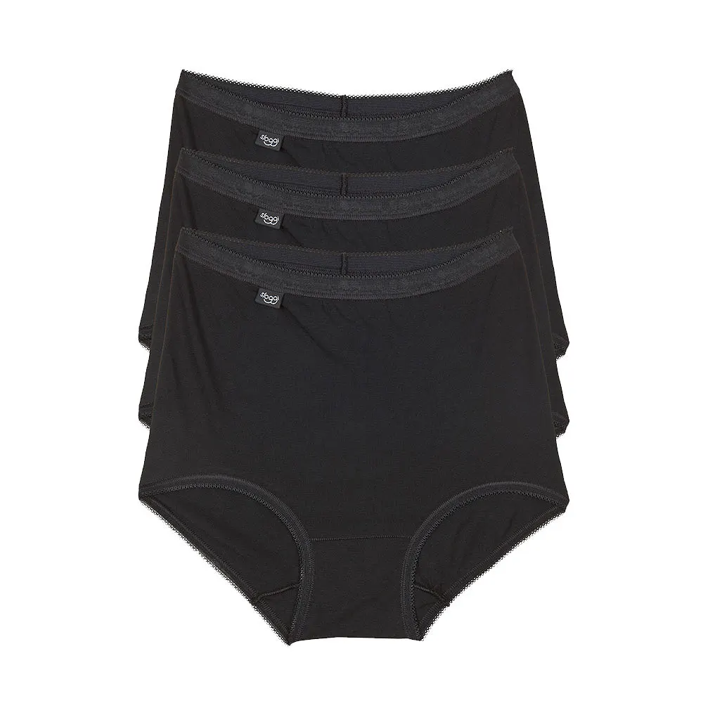 Trosa Basic Maxi 3 pack Black från Sloggi | Åhléns