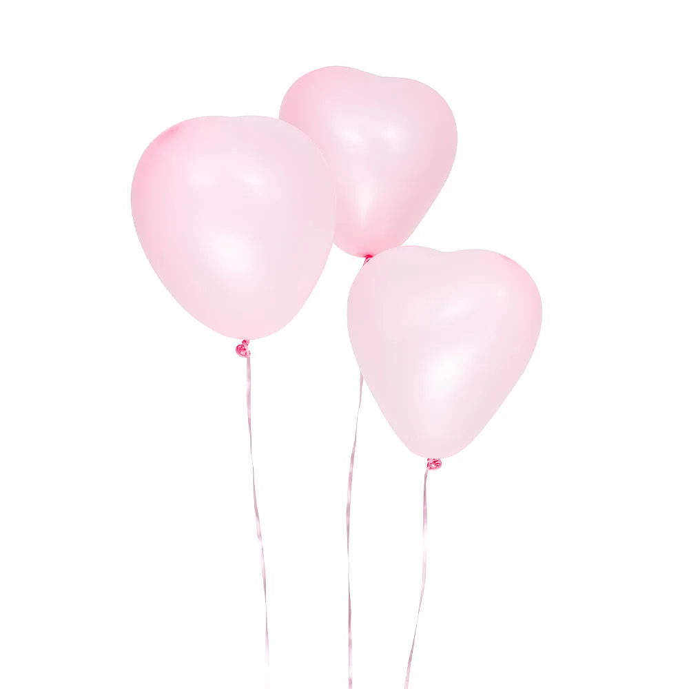 Hjärtformade ballonger 8st rosa. Pink från Design House 95 | Åhléns