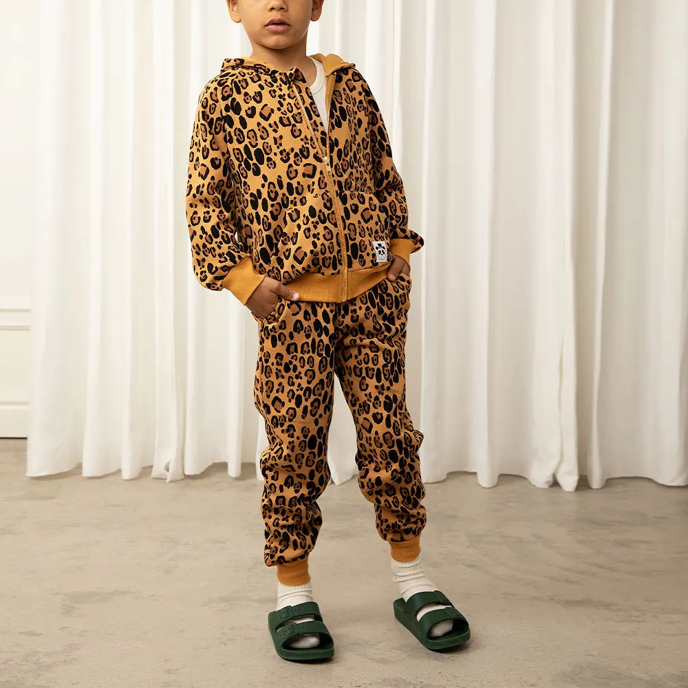 Basic Leopard Sweatpants Beige från Mini Rodini | Åhléns