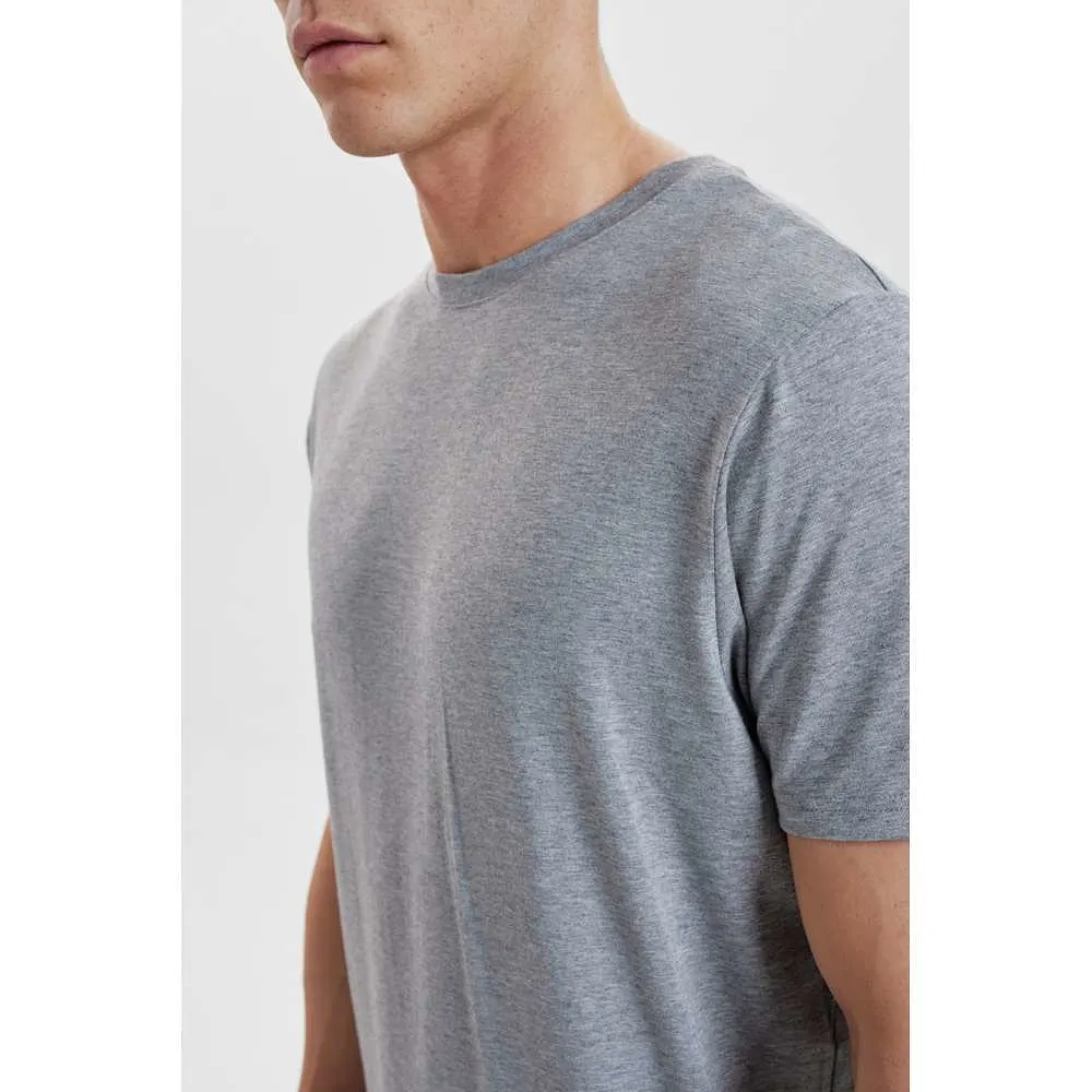 3-pack Bambu, T-shirt O-neck, Navy grey från Resteröds | Åhléns