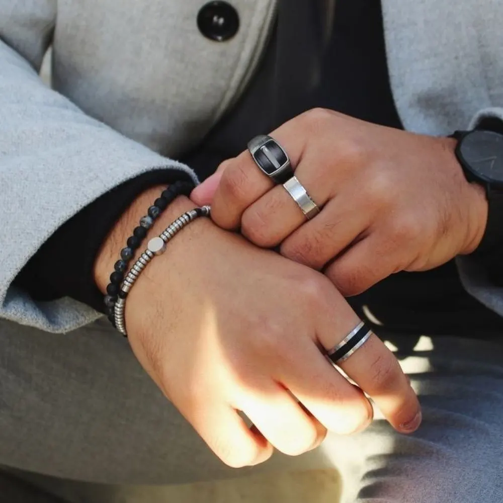 Clayton Ring Steel svart från by BILLGREN | Åhléns