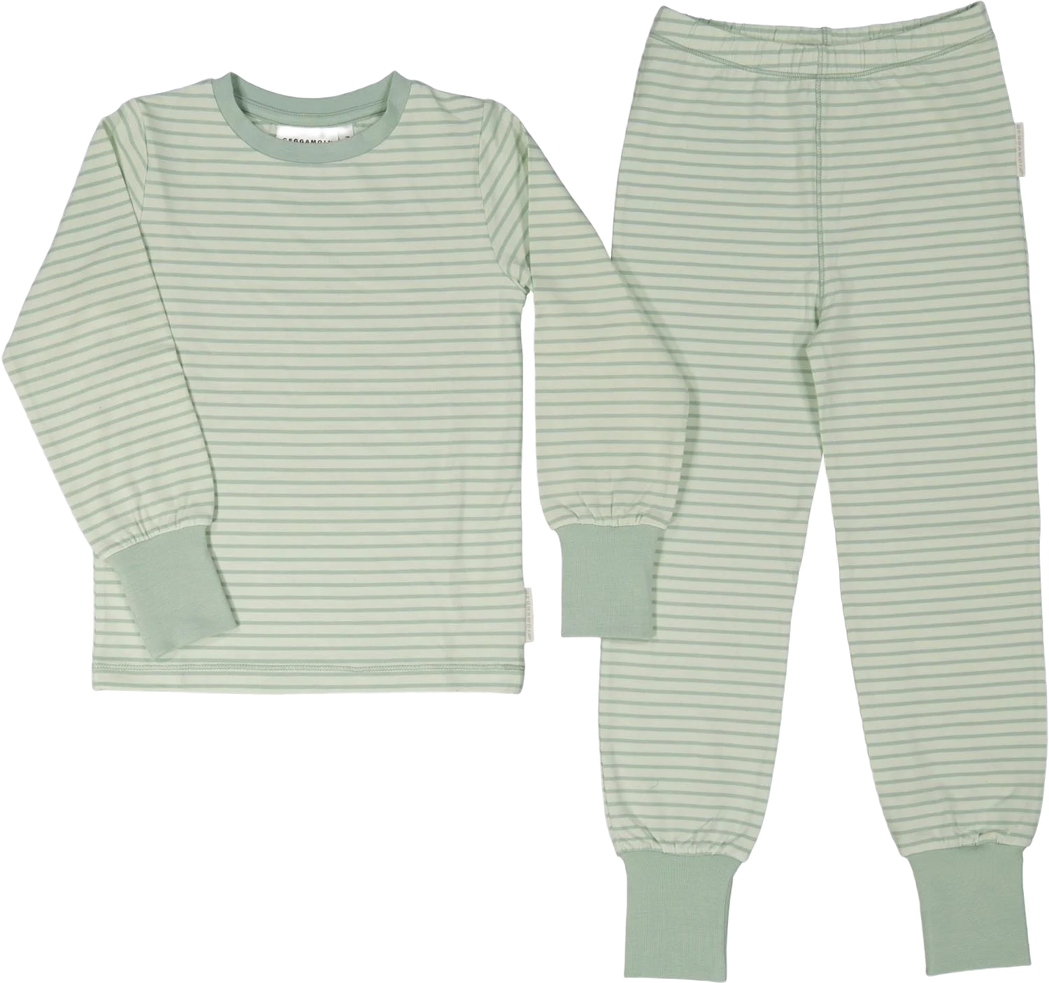 Tvådelad Pyjamas Bambu Classic lightgreen/white från Geggamoja | Åhléns