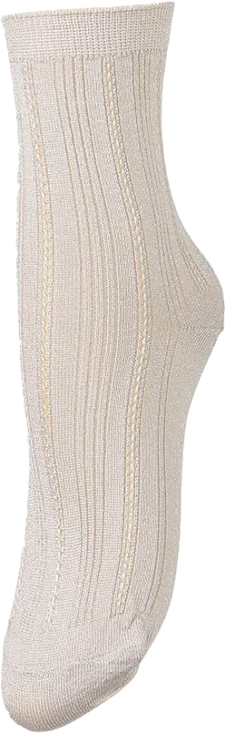 Glitter Drake Sock Sand Dollar från Becksöndergaard | Åhléns