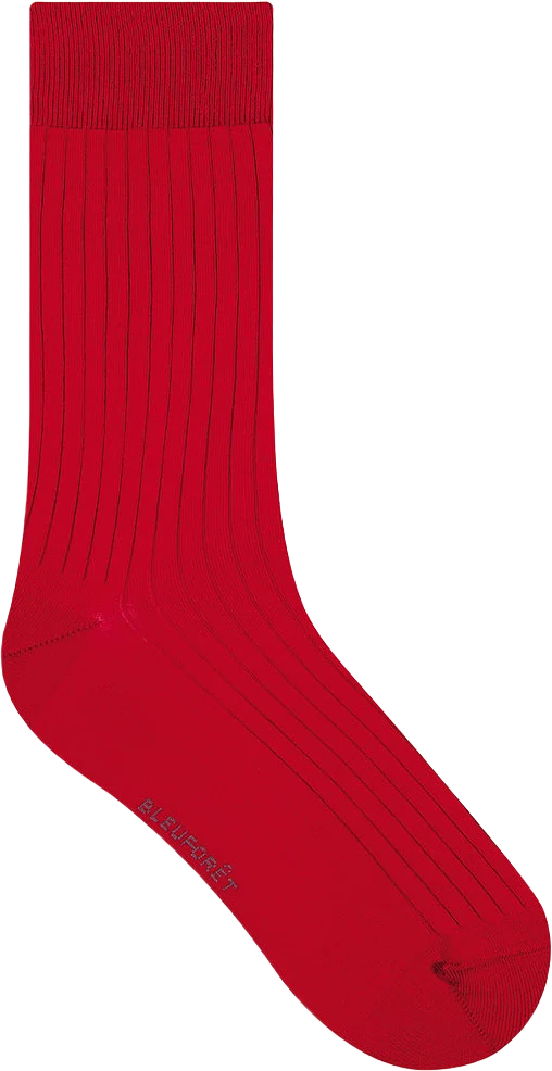 Ribbstickad socka i merceriserad bomull Noir från BleuForêt | Åhléns