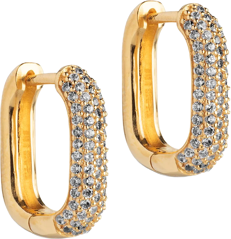 Hoops, Sparkling Square 15 mm Clear Cz från ENAMEL Copenhagen | Åhléns