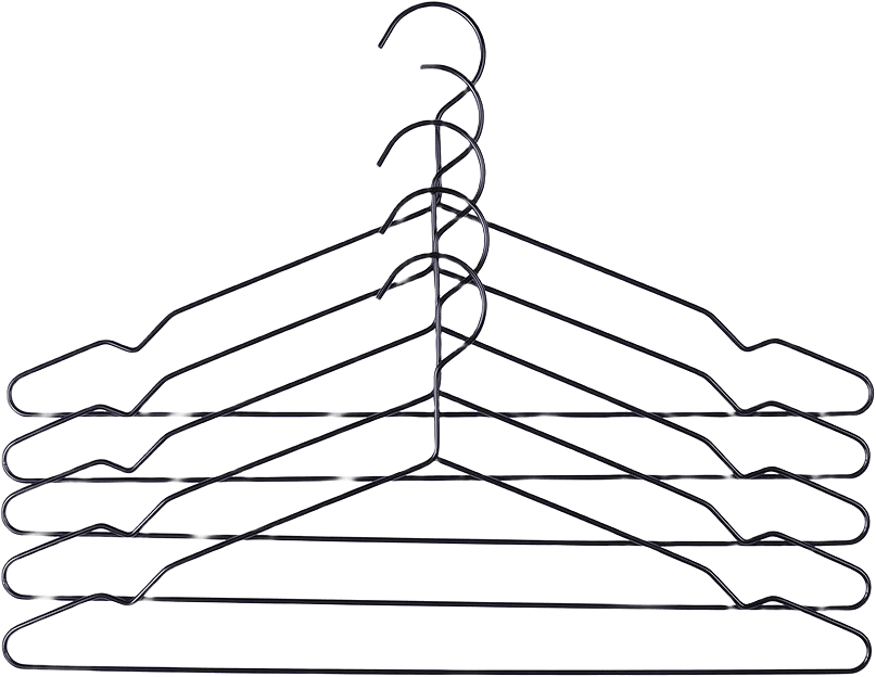Galge Soft Coat Hangers, 4-pack Slim Black från HAY | Åhléns
