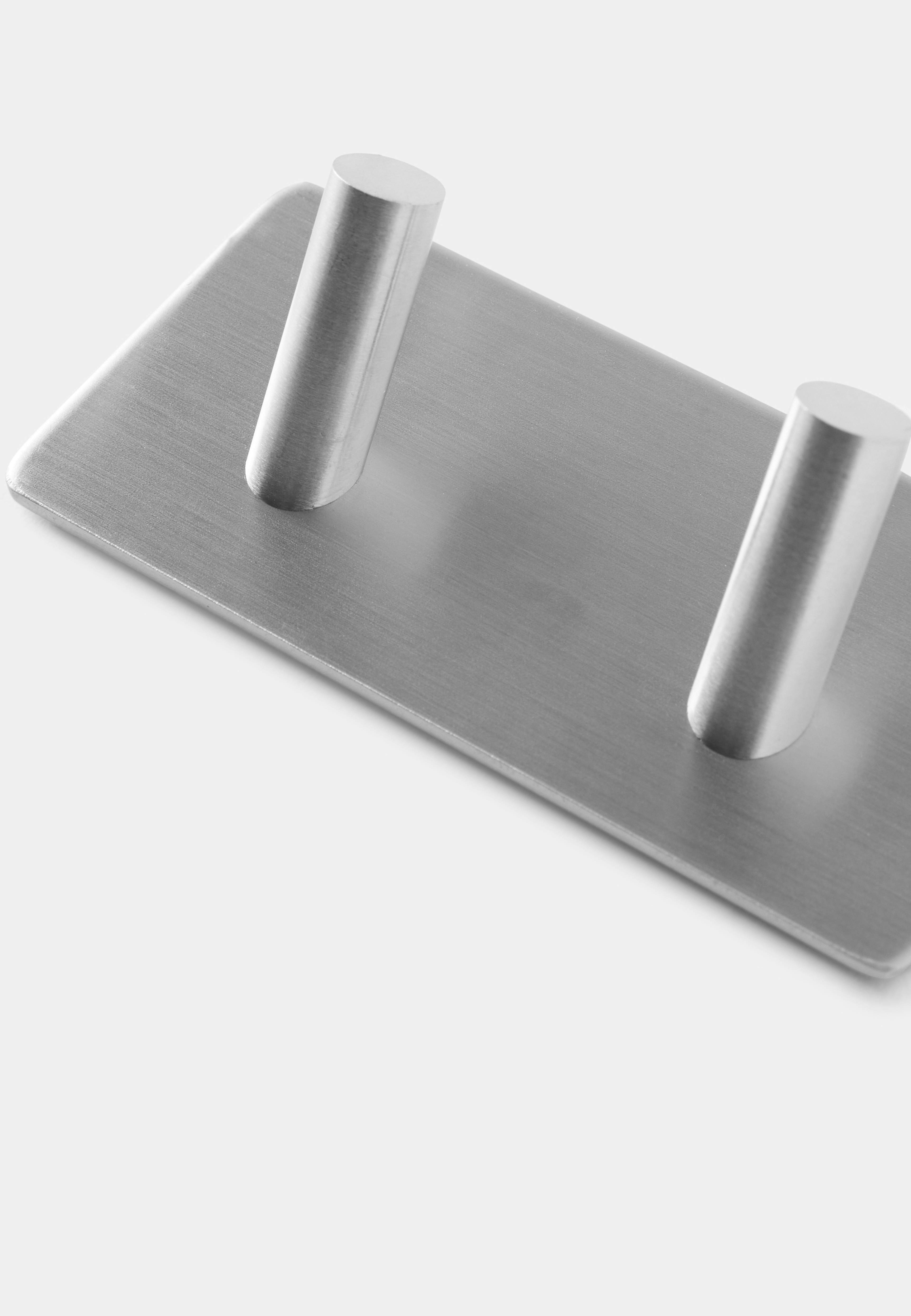 Självhäftande krok i metall 2 krokar Chrome från Åhléns Home | Åhléns