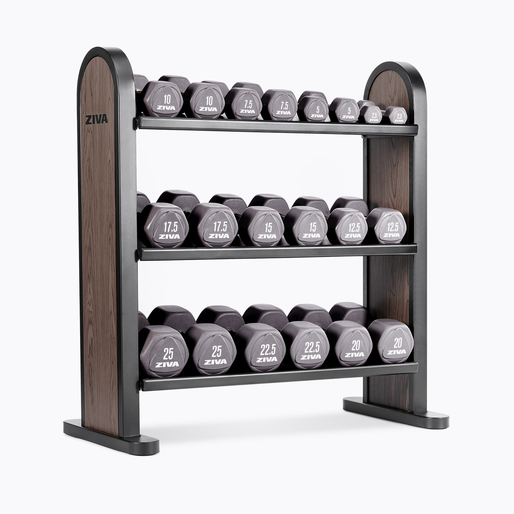 LUMINA 3-TIER HEXAGON DUMBBELL RACK - ZIVA