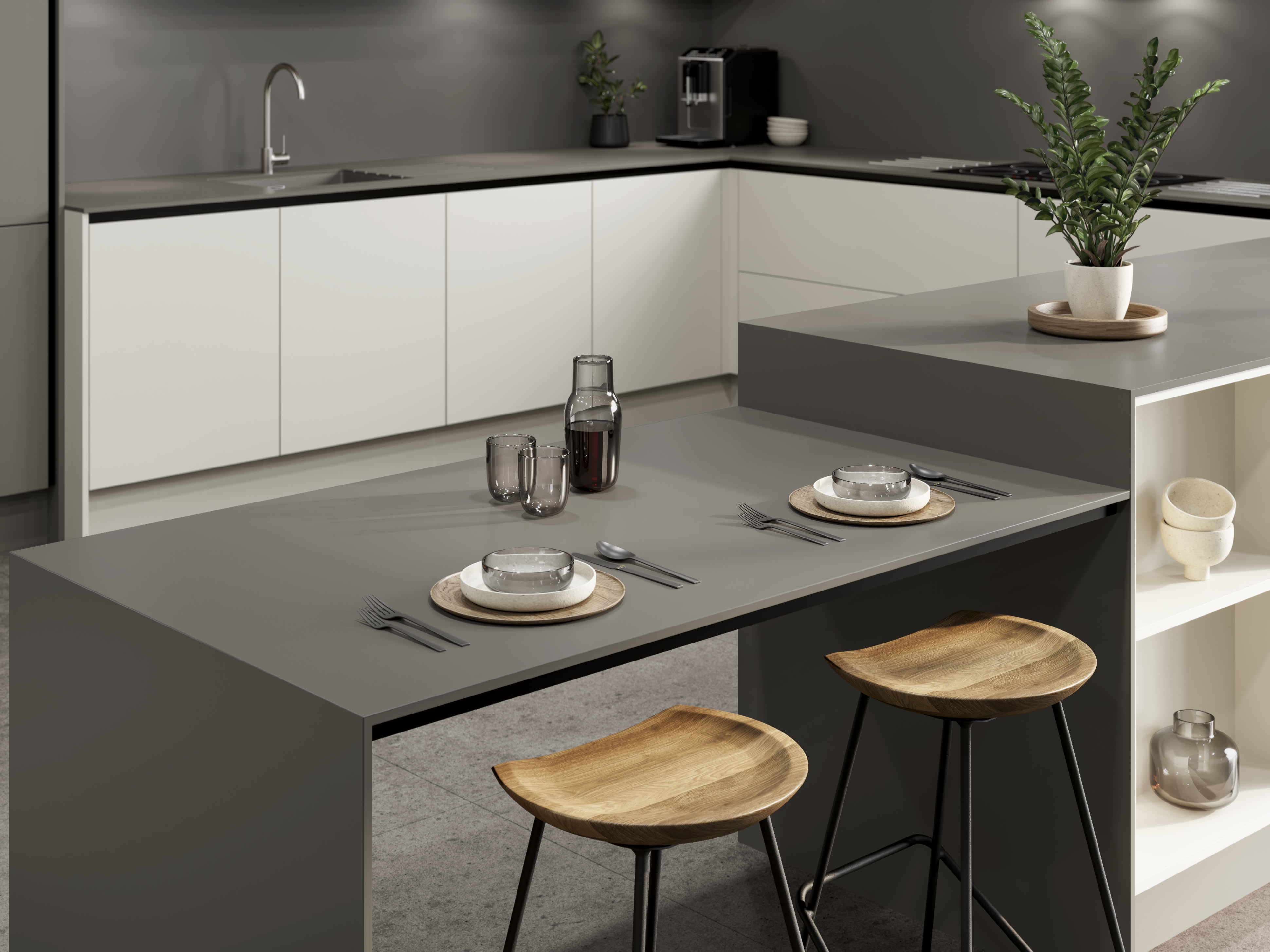 Grigio Londra FENIX NTM Solid Worktops | Worktop Express