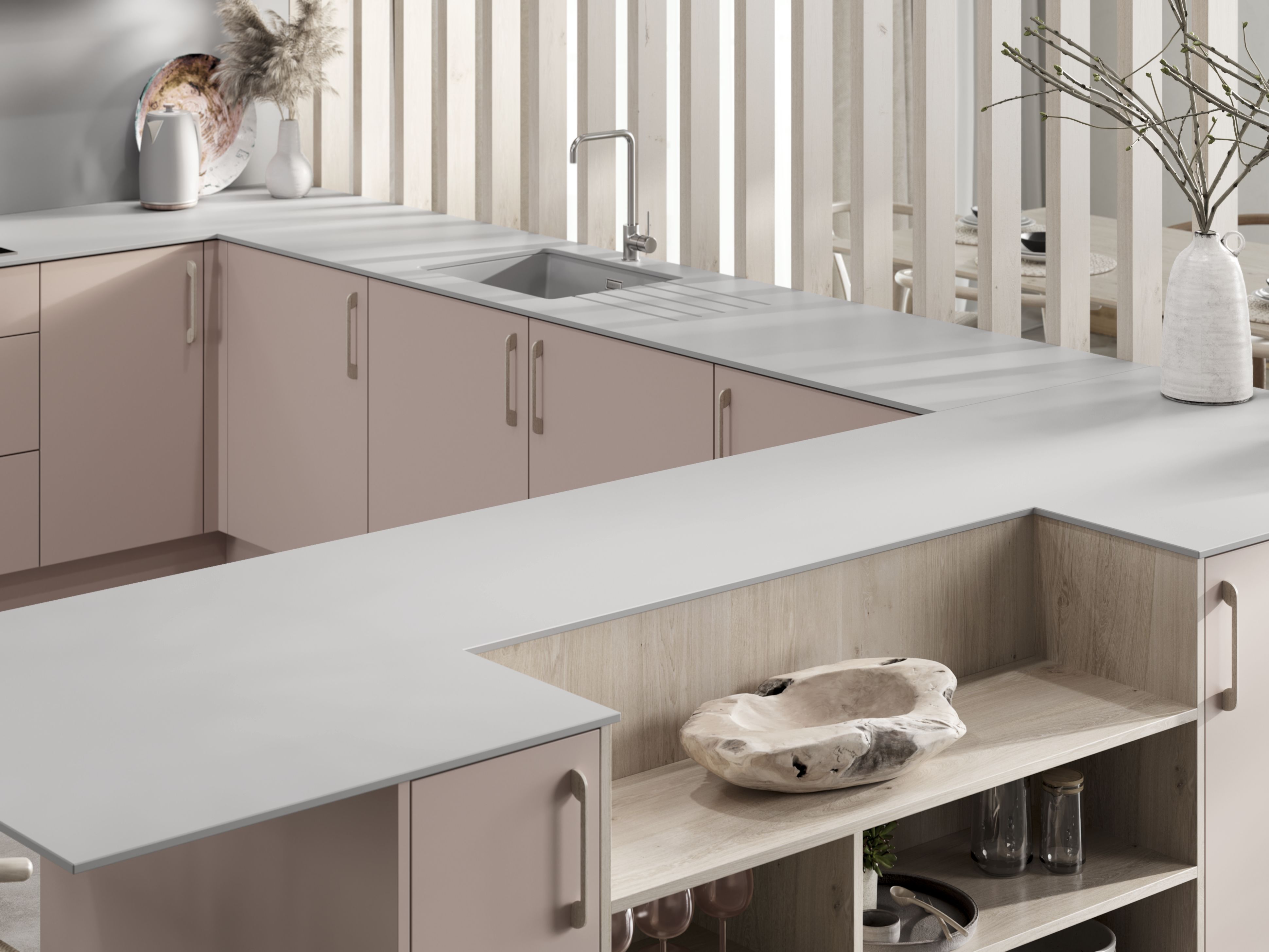 Grigio Efeso Solid FENIX NTM Worktops | Worktop Express