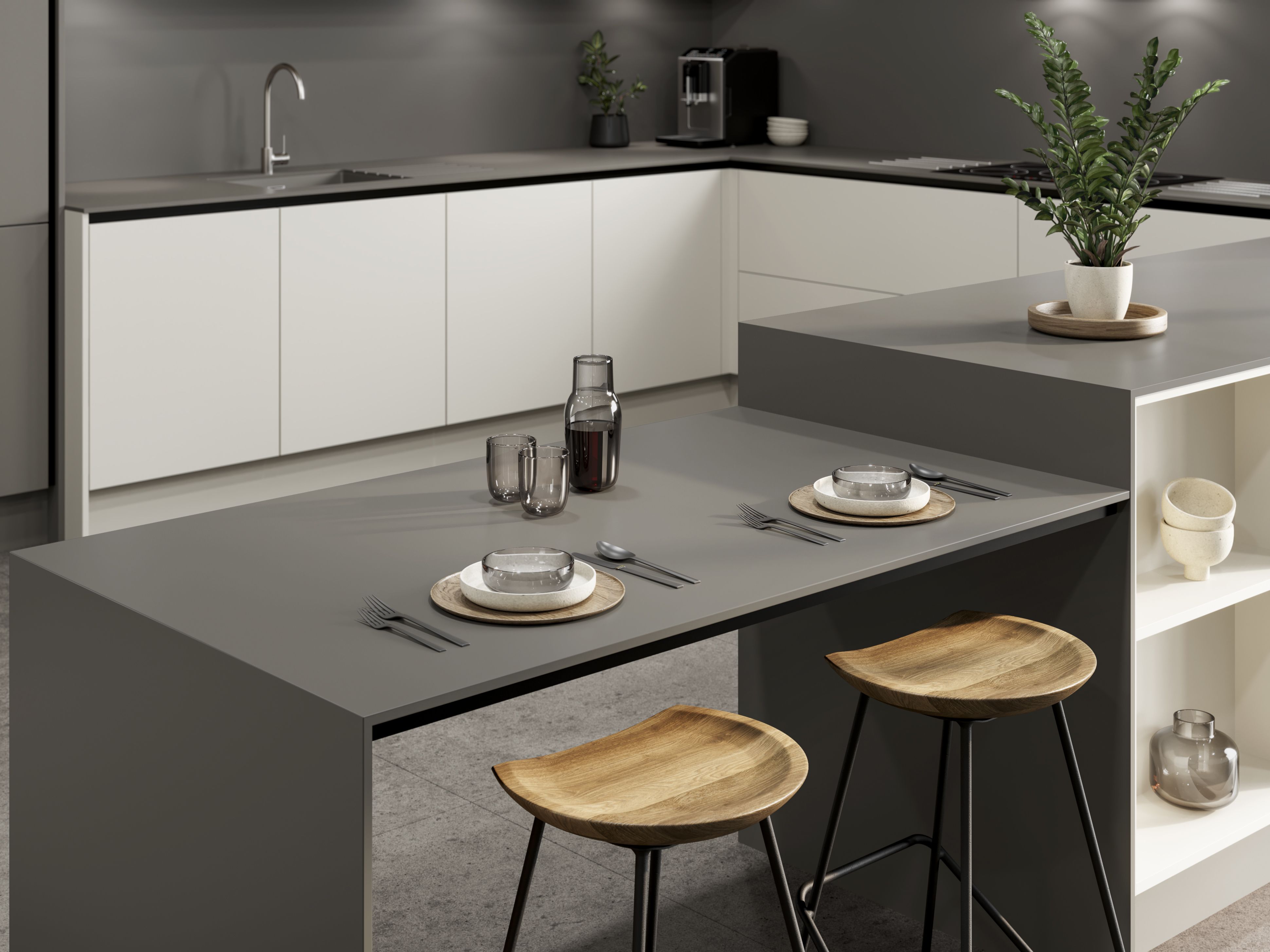 Grigio Londra FENIX NTM Solid Worktops | Worktop Express