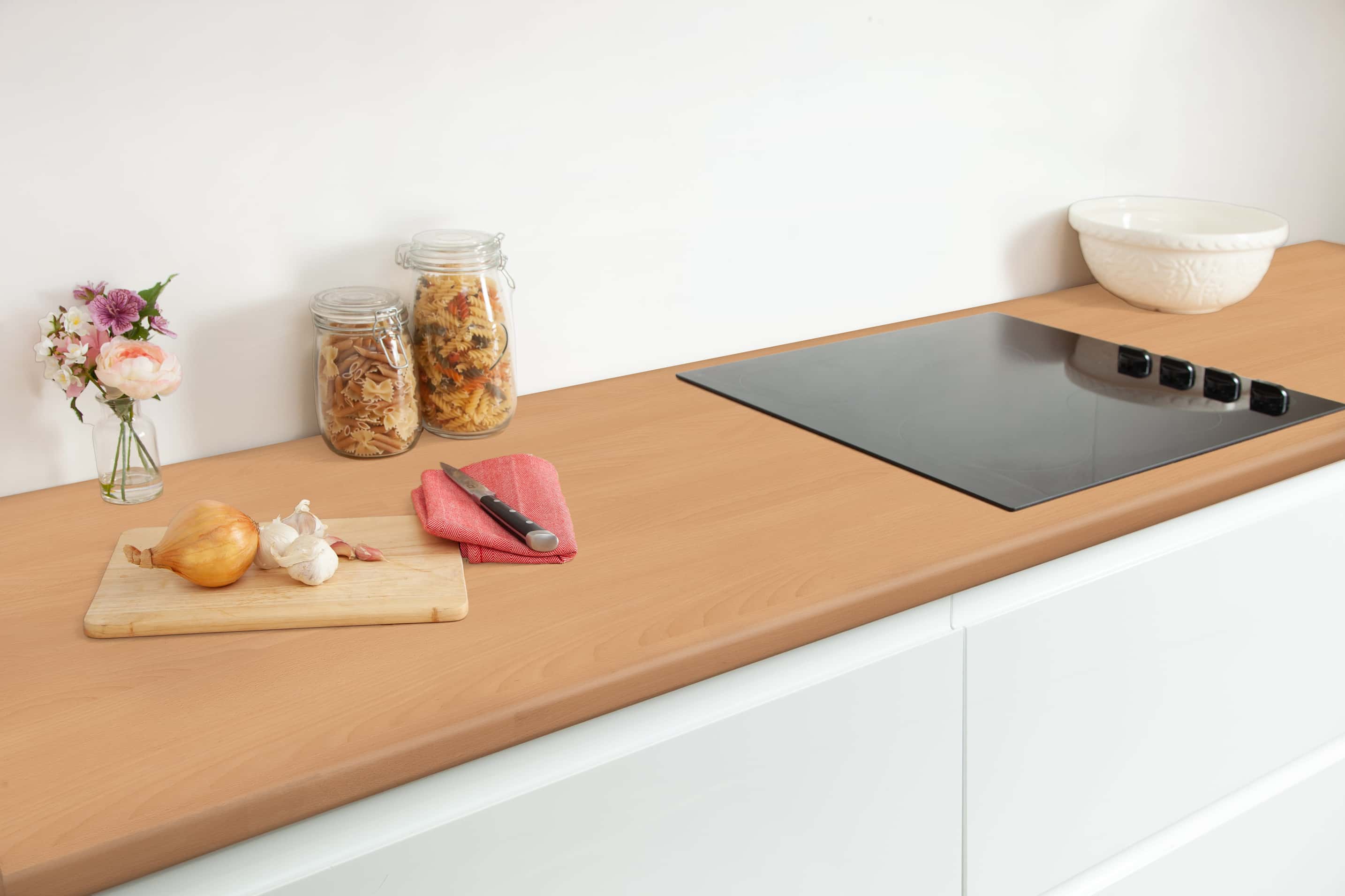 Full Stave Beech Laminate Worktops | Worktop Express